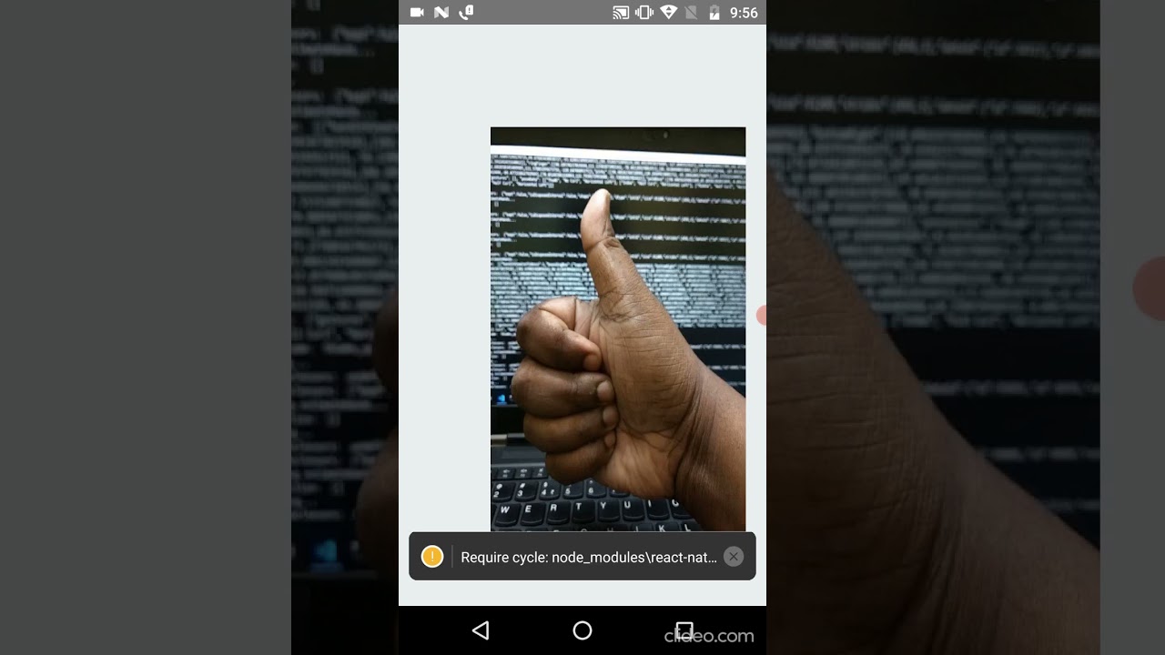 Demo : Hand pose detection using Tensorflow Js & React Native