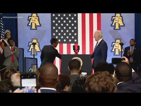 Biden introduced by NC A&T student
