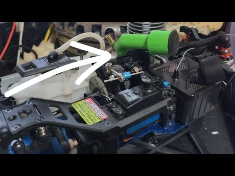 RC car 1/10 nitro air filter mount intake hosse Carson CV-10 by ...