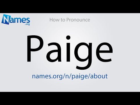 How to Pronounce Paige