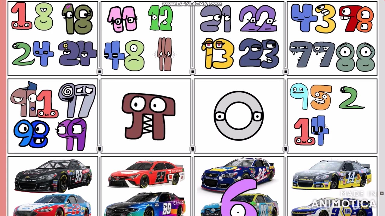 The Number Lore Comic Studio But I Made Them Into NASCAR Racing Numbers (Part B)