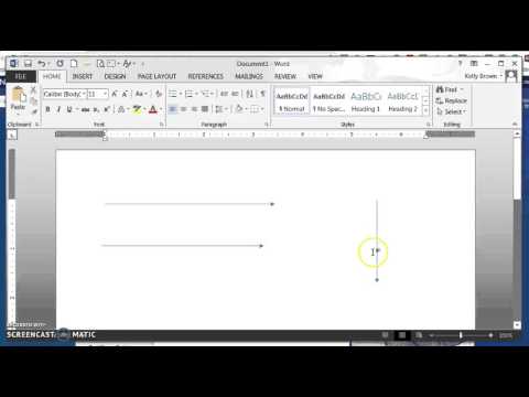Straight Line in Word