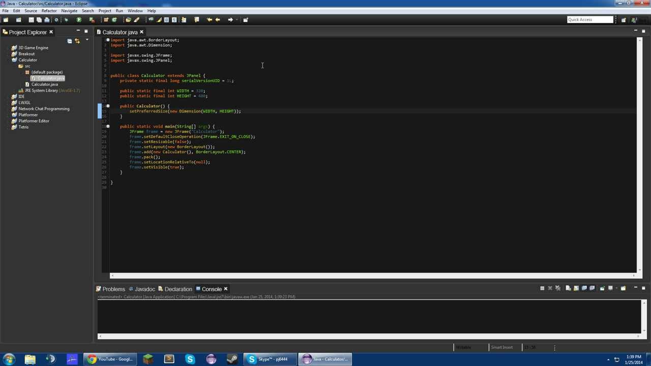 Java GUI Calculator Tutorial (NEW) Part 1: Making the JFrame