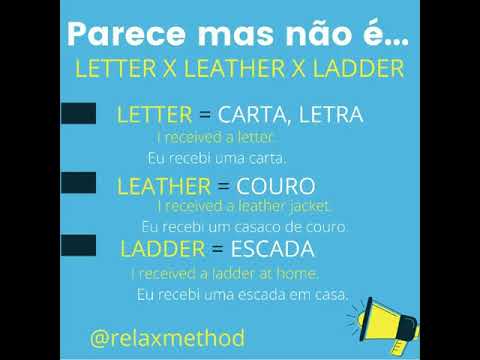 Letter, leather , ladder . Como diferenciar estes homófonos em Inglês ?