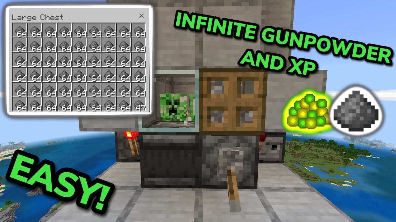 EASIEST 1.20 CREEPER AND XP FARM TUTORIAL in Minecraft Bedrock (MCPE/Xbox/PS4/Nintendo Switch/PC ...