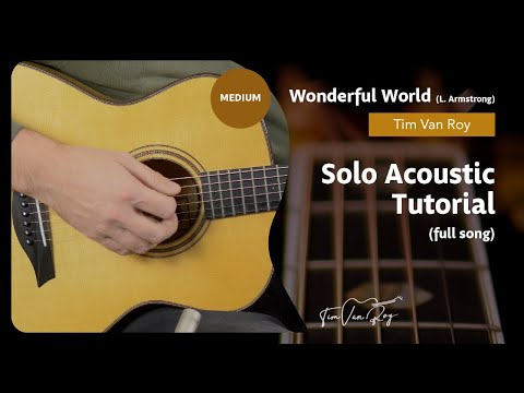 What A Wonderful World (Louis Armstrong) - Solo Acoustic Tutorial