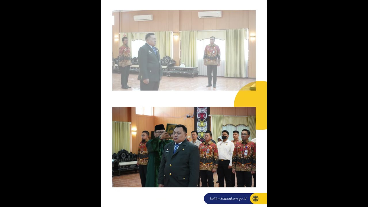 Penguatan Profesionalisme ASN, Kakanwil Kemenkum Kaltim Lantik Pejabat Fungsional Analis SDM