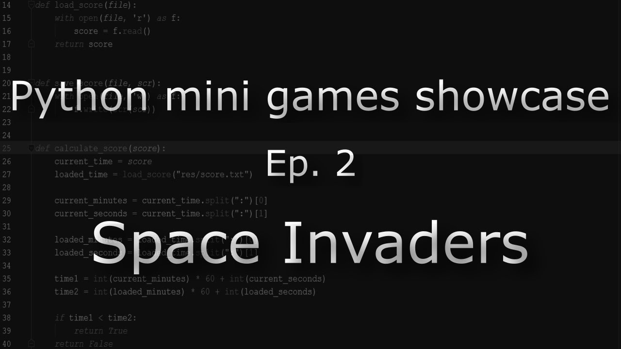 Python mini games showcase Ep. 2 - Space Invaders (with source code)