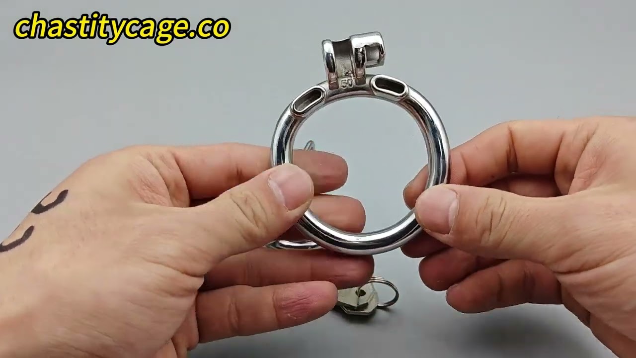 Inverted Prince Albert Piercing Chastity Cage
