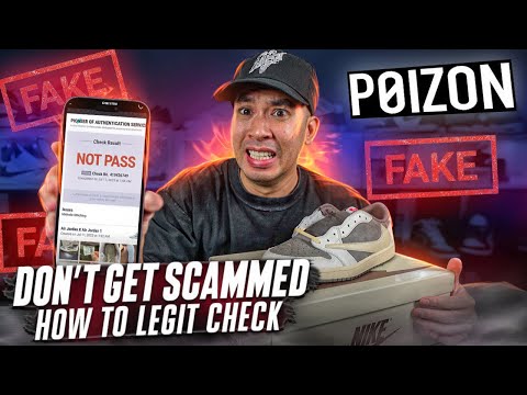 DON'T GET SCAMMED !!! HOW TO LEGIT CHECK FAKE TRAVIS SCOTT JORDAN 1 W/ POIZON