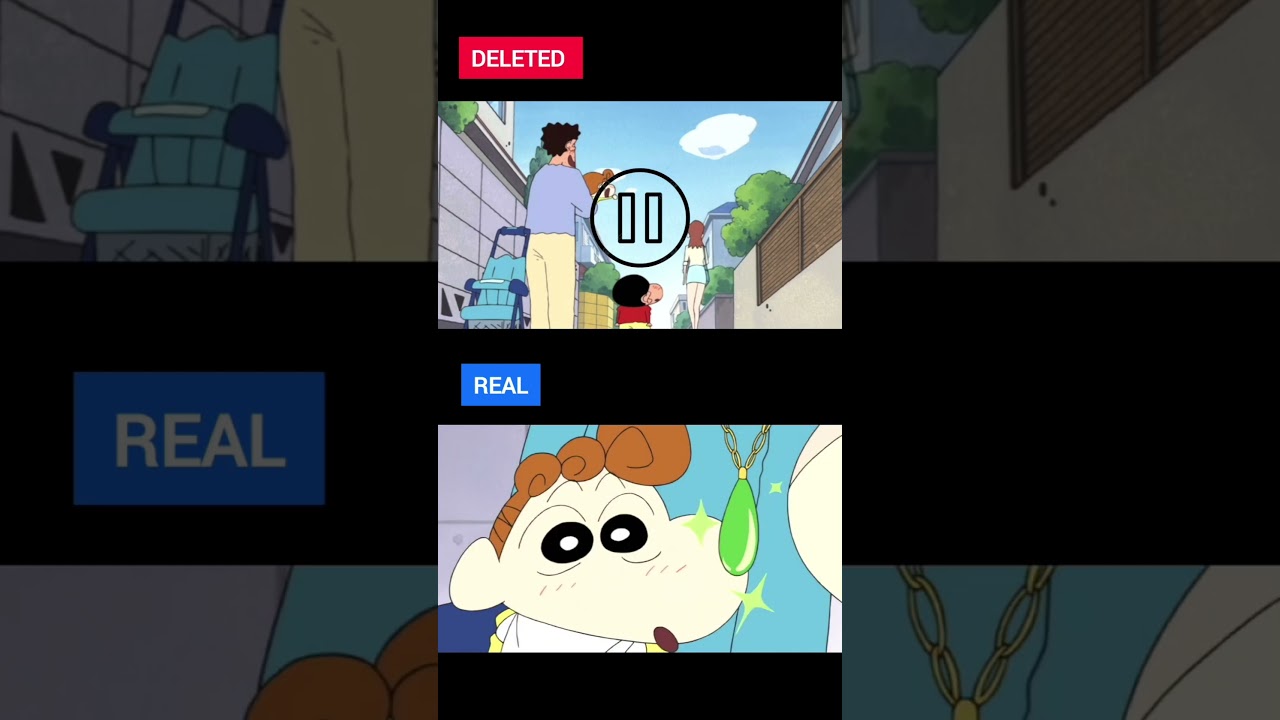 Shinchan Deleted Scene vs Real Scene! 🤯#Shinchan #Anime #DeletedScenes #RealScenes #AnimeFans part36