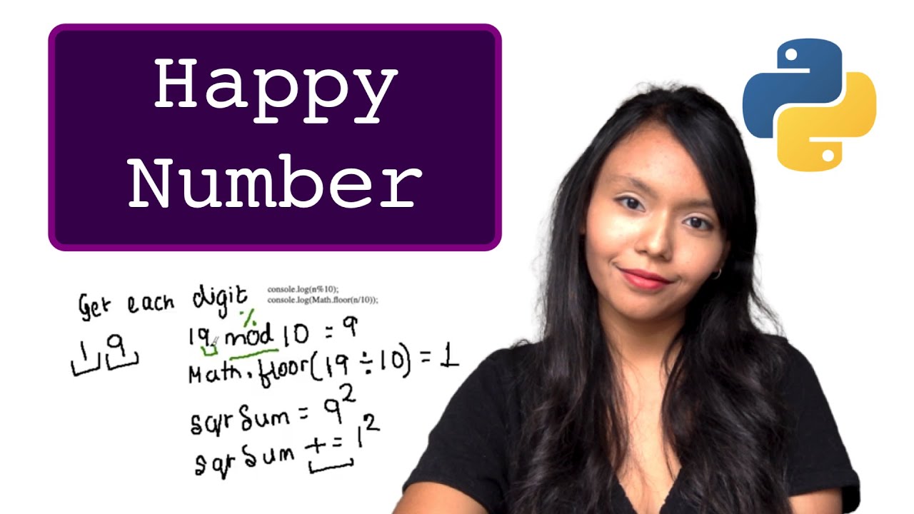 Happy Number Python 202 Leetcode | Google Interview question