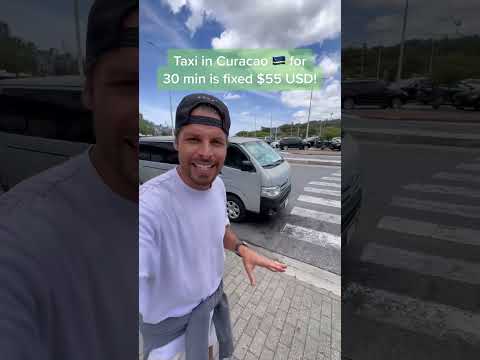 Taxis in #korsou are not cheap! A taxi from #Curacao airport to Jan Thiel Beach is a fixed price of