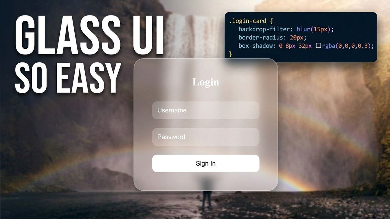 Build a Glassmorphism Login Form (HTML & CSS) | Relaxing Coding ASMR