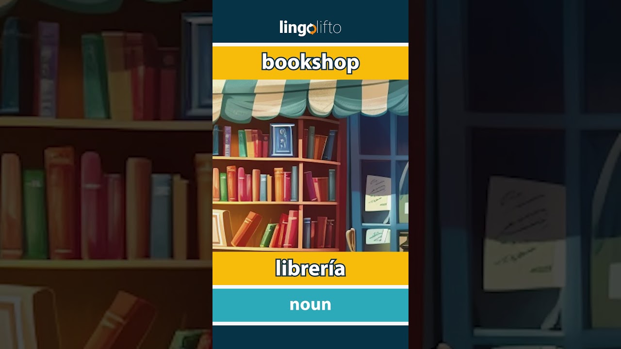 🇬🇧🇪🇸 bookshop - librería : vocabulary builder : learn English : aprendamos inglés