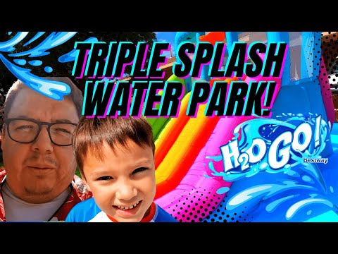 Dad and Little Dude Unbox and PLAY! H2O,GO! Triple Splash Inflatable Water Park