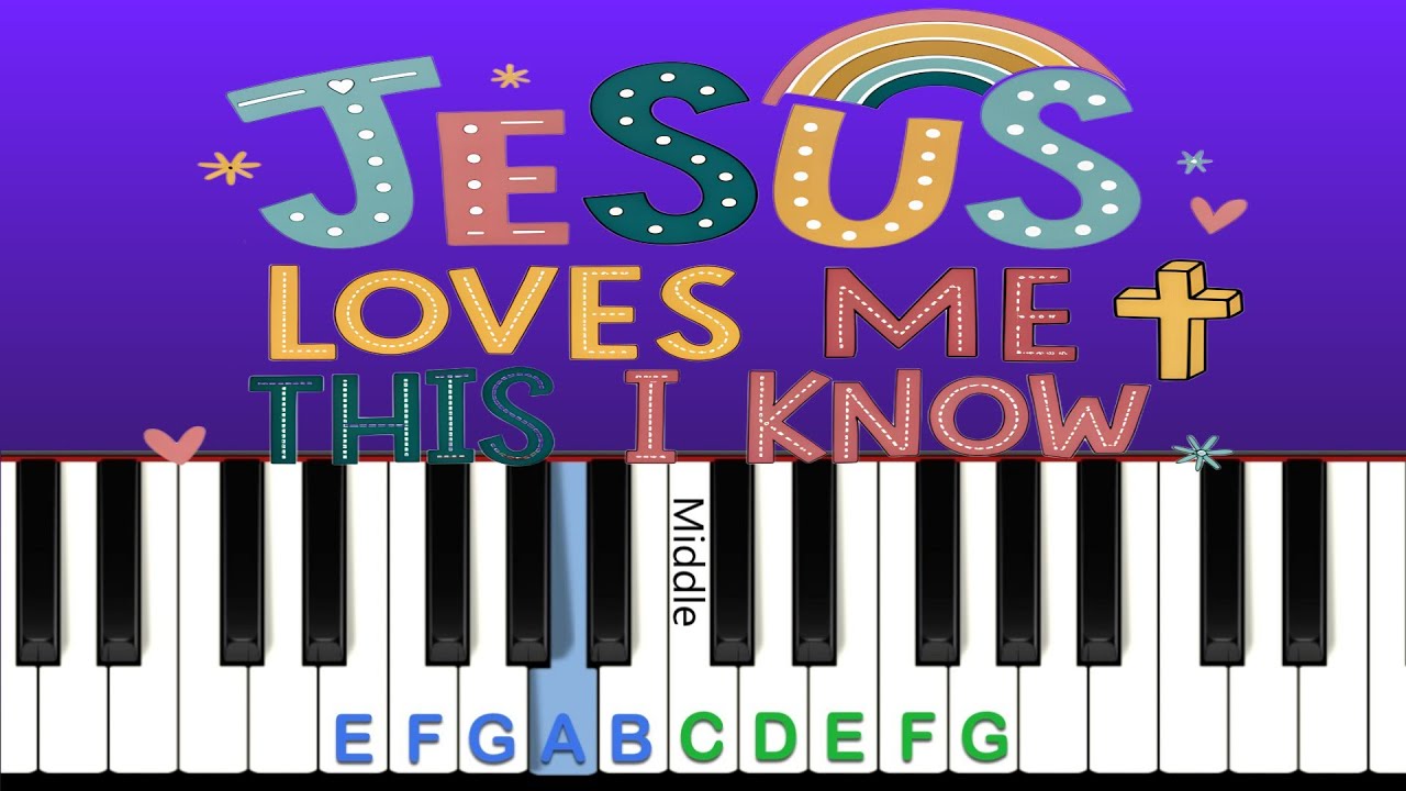 Easy Jesus Loves Me Piano Tutorial play-along for Beginners!