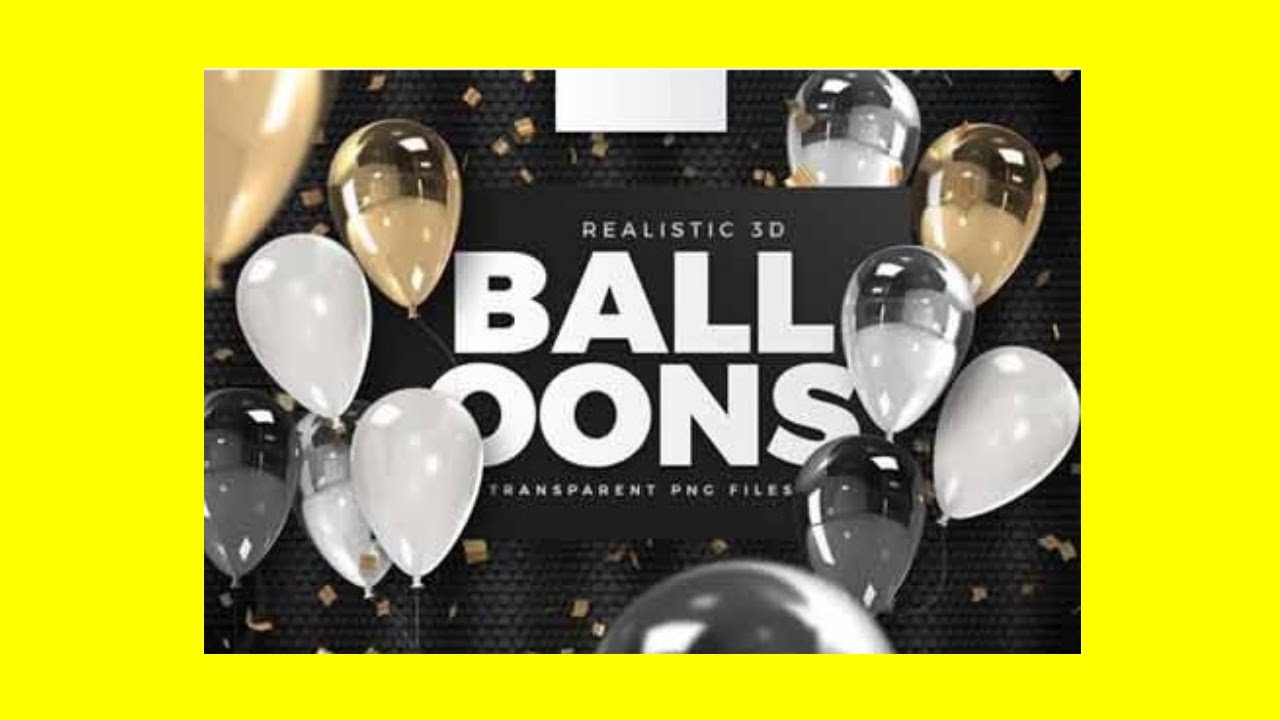 Globos en 3D Realistas Formato PNG