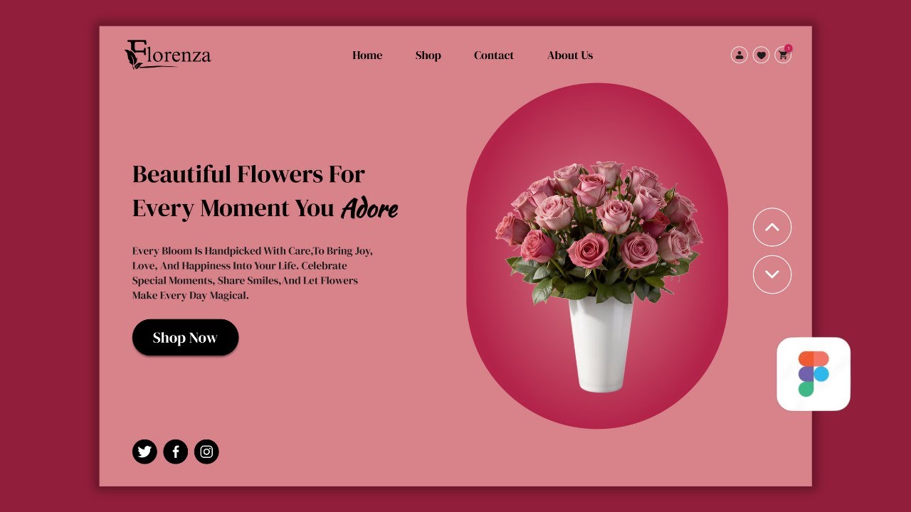 Floral Landing Page Animation in Figma | Modern UI Design Tutorial