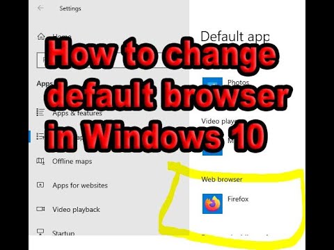 How to Change Your Default Browser in Windows 10 in urdu