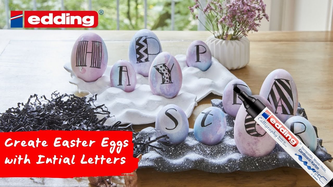 Easter Eggs with Initial Letter
