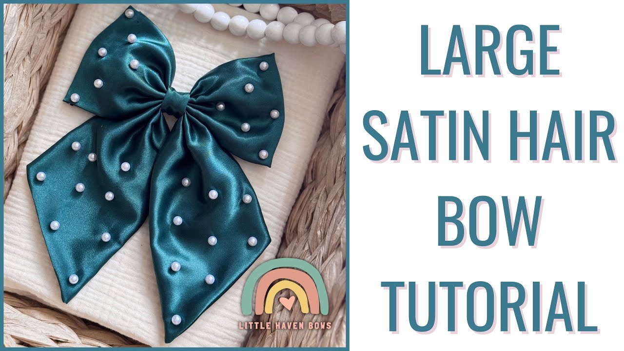 Large hair bow tutorial | coquette hair bows | satin bow