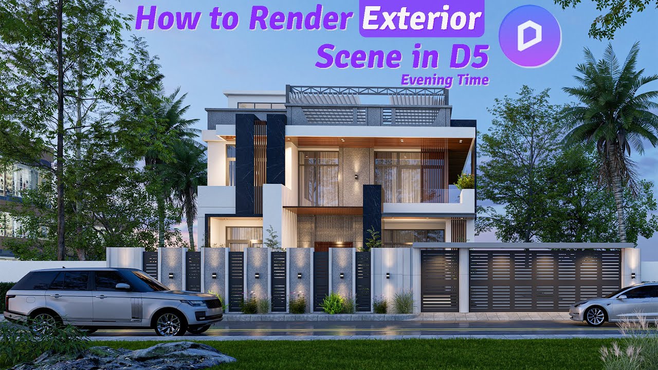 Learn How to Render Exterior Scene SketchUp with D5 # 02