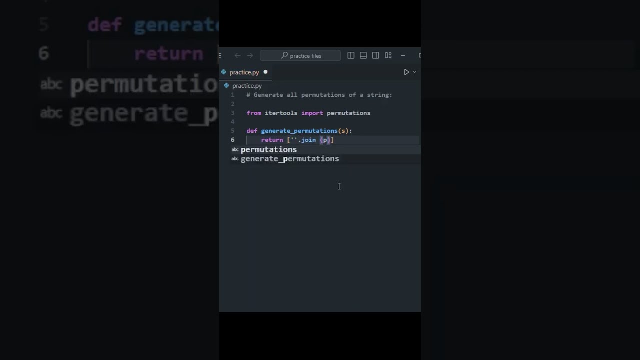 Generate all permutation | #python #pythonprogramming#coding#learnpython #pythonforbeginners