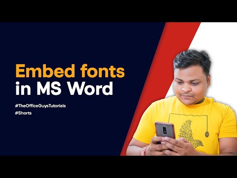 How to embed fonts in Word documents.
