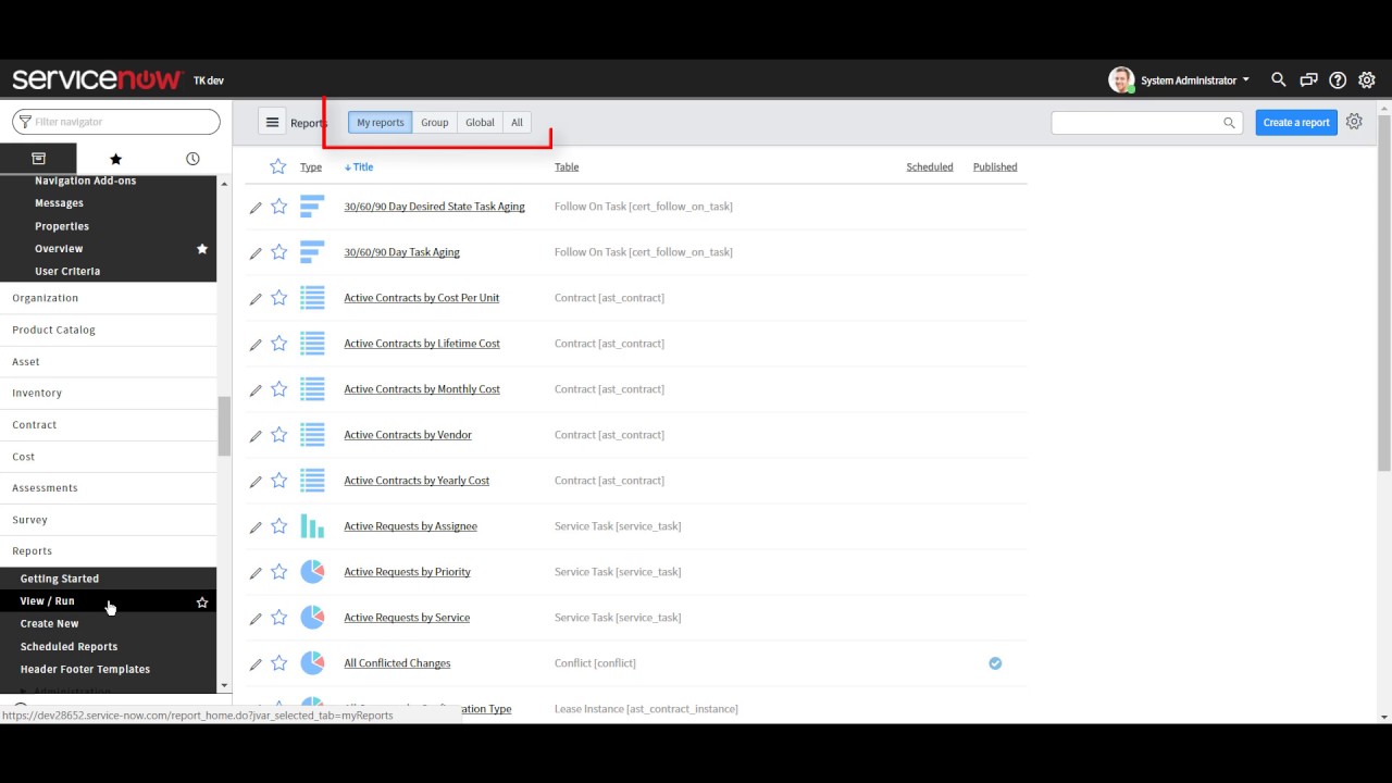 Reporting: Module Descriptions