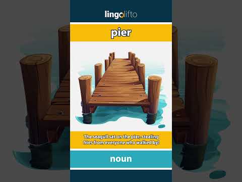 🇬🇧 Pier Meaning : Flash Card : Learn English Vocabulary