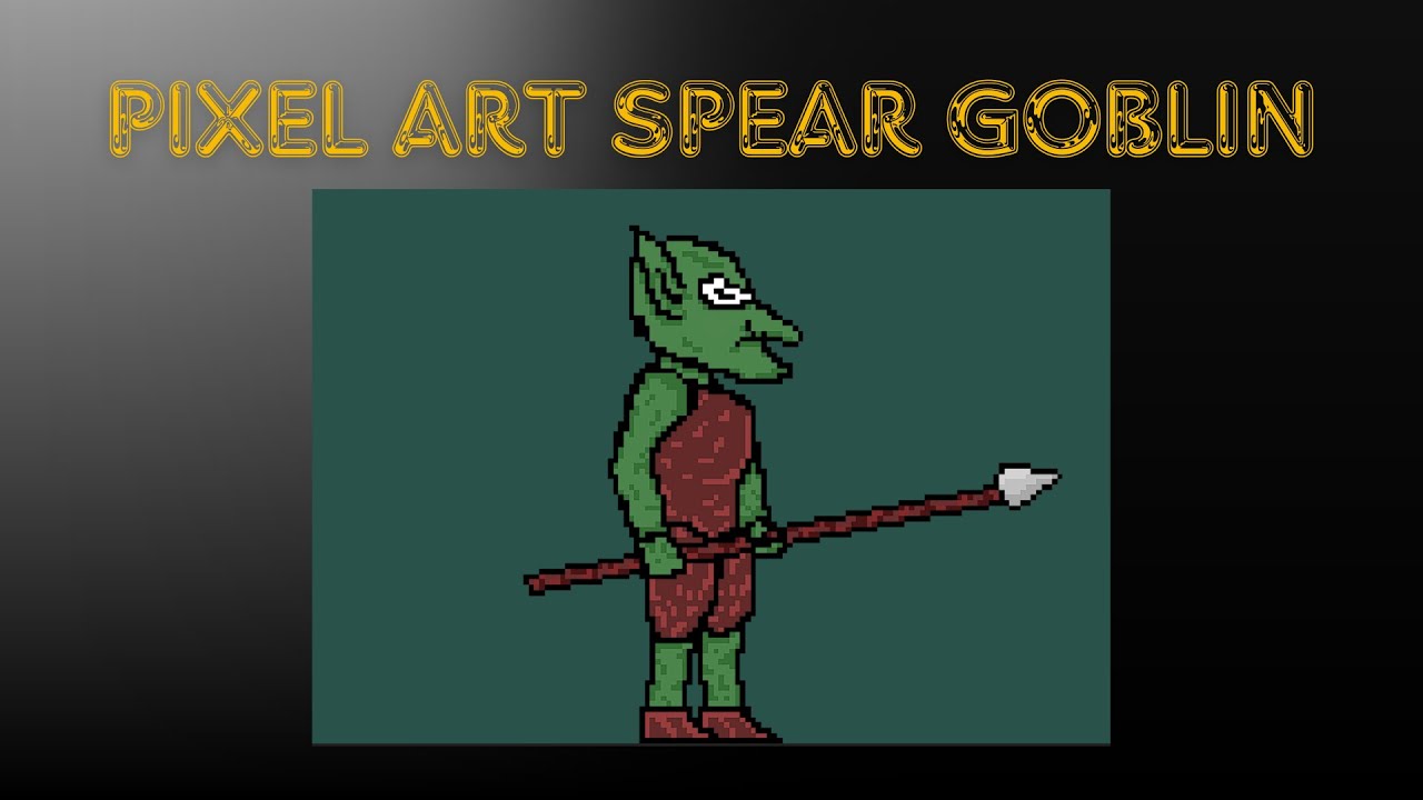 Pixel Art Spear Goblin - Time Lapse