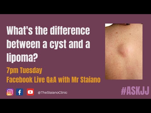 #ASKJJ - What's the difference between a cyst and a lipoma?