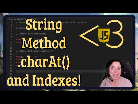 String Method .charAt() and Index | JavaScript in less-than 3 minutes | JavaScript Beginner Series