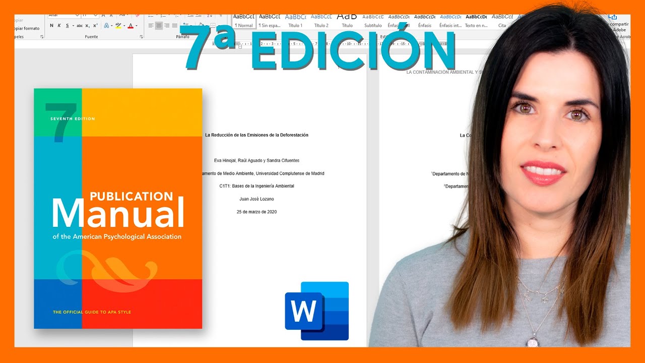 🟠 PORTADA APA 7ma (séptima) edición en Word [ última edición ]