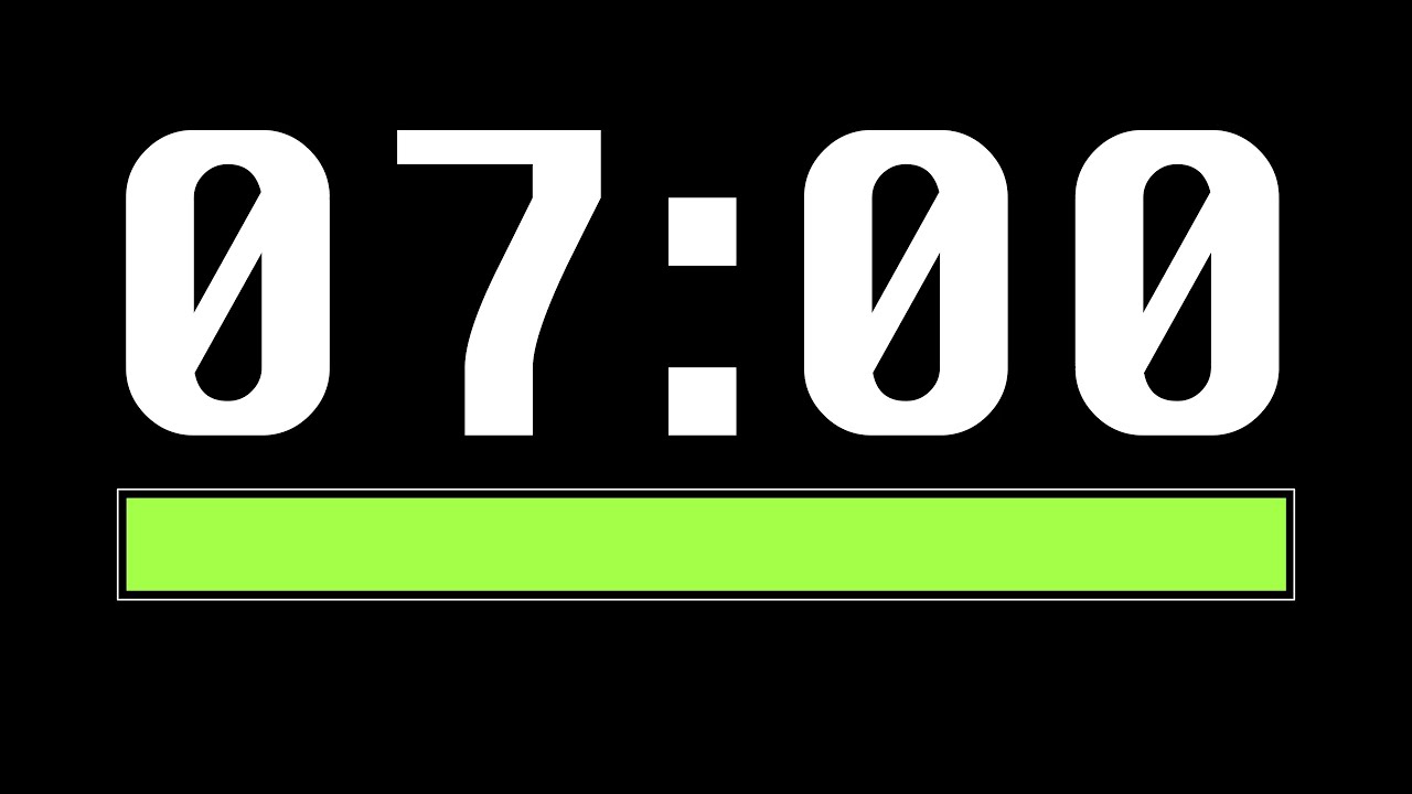 7 Minute Timer [ Progress Bar ] - 4K 60 FPS