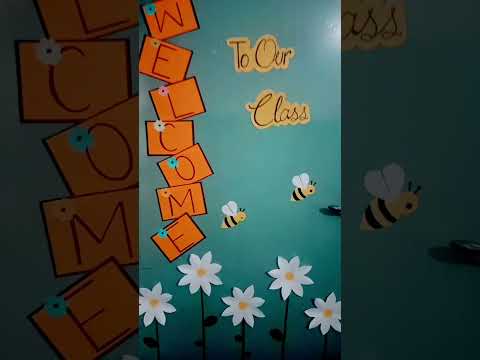 Door decoration idea for school #youtubeshorts #decoration #subscribe