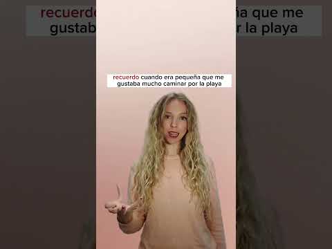 Cómo decir “I remember“ en español ? #language #spanish #spanishvocabulary #howtosay #iremember