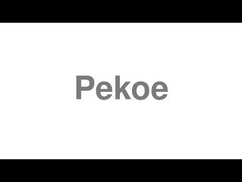 How to Pronounce "Pekoe"