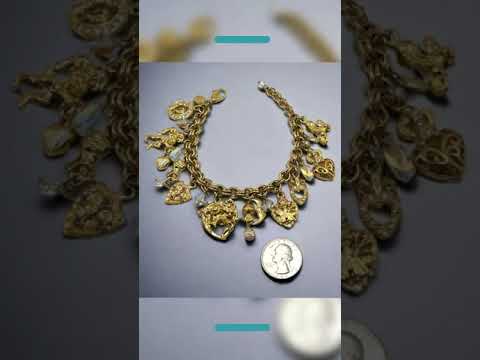 Vintage KIRKS FOLLY - Convertible Charm Necklace - 2 Bracelets - Dangle Earrings WOW!