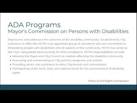 Oakland City Council Orientation 2023: ADA Programs