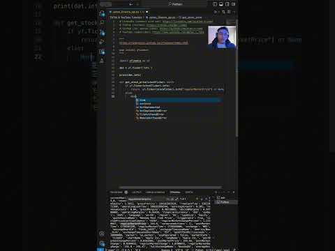 💡 Easily Access Yahoo Finance Data with Python! 🚀 #coding #programming #javascript #python