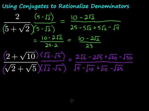 Using Conjugates to Rationalize Denominators
