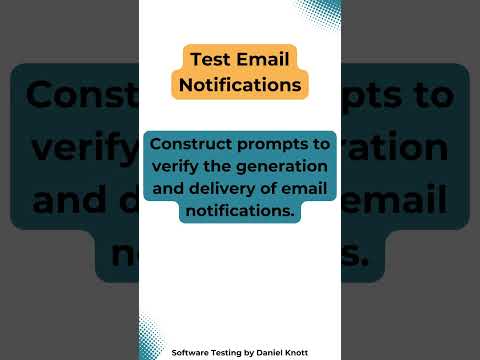 Test Email Notifications #softwaretesting #promptengineering