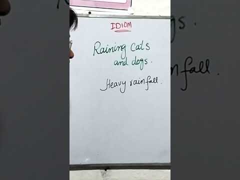 Idioms in English ||"Raining cats and dogs" meaning and uses|| Spoken English series| #spokenenglish