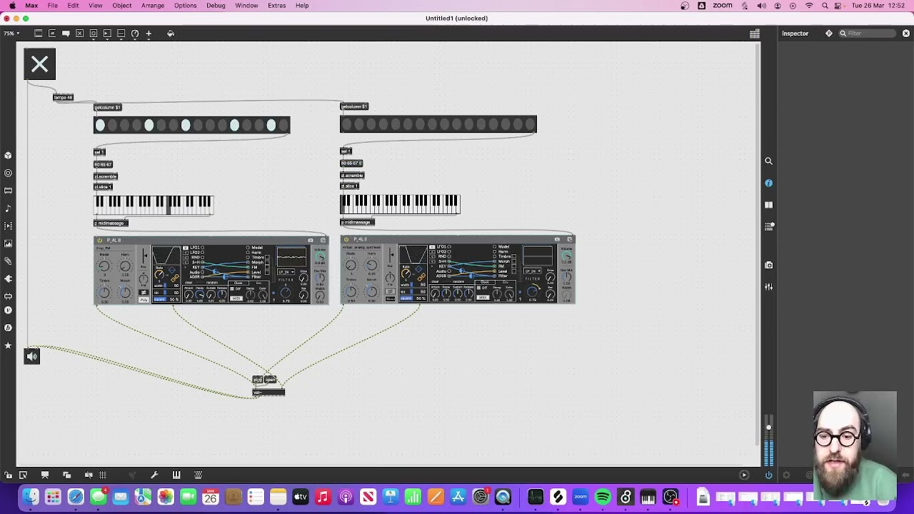 MAX MSP Tutorial - Making generative music. Simple generative techniques and using M4L instruments.