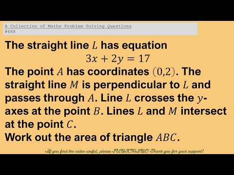 Equation of a Line | Find the Area of Triangle | Coordinate Geometry | Higher Maths | GCSE | IGCSE
