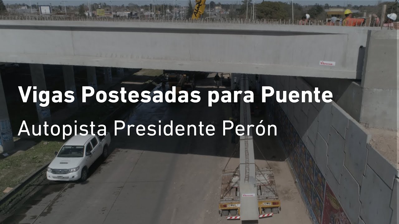 Autopista Presidente Perón Vigas Postesadas para Puente
