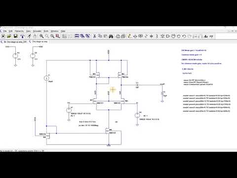 ONE STAGE OP AMP USING LTSPICE
