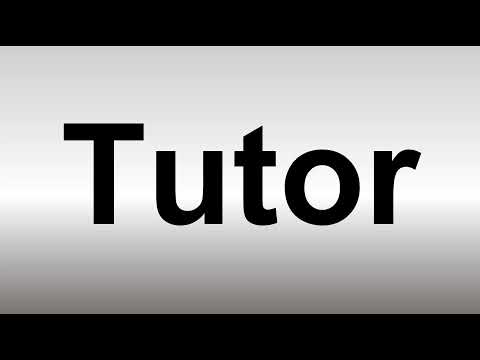 How to Pronounce Tutor